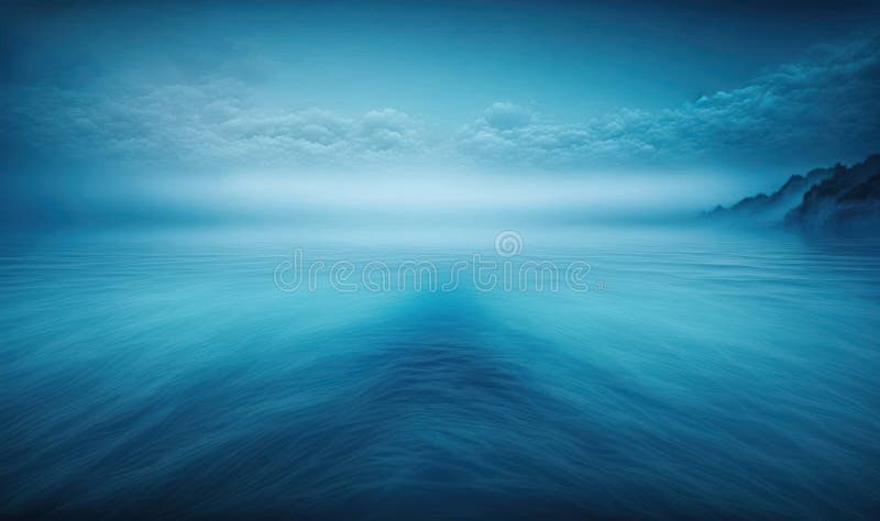 Ethereal Deep Blue Lake Water Abstract Background for Posters and Web ...