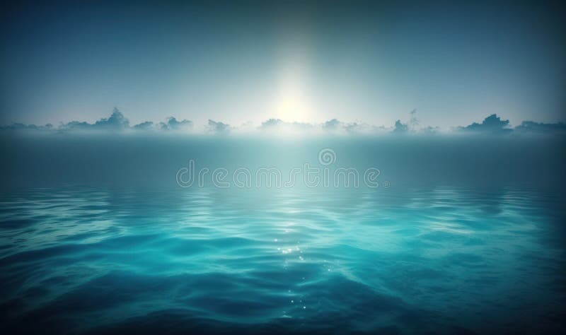 Ethereal Deep Blue Lake Water Abstract Background for Posters and Web ...