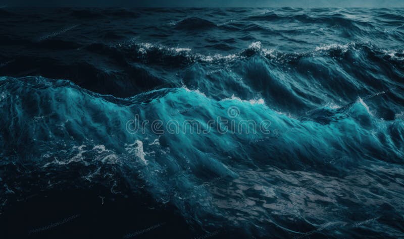 Ethereal Deep Blue Sea Water Texture for Dreamy Backgrounds. Stock ...