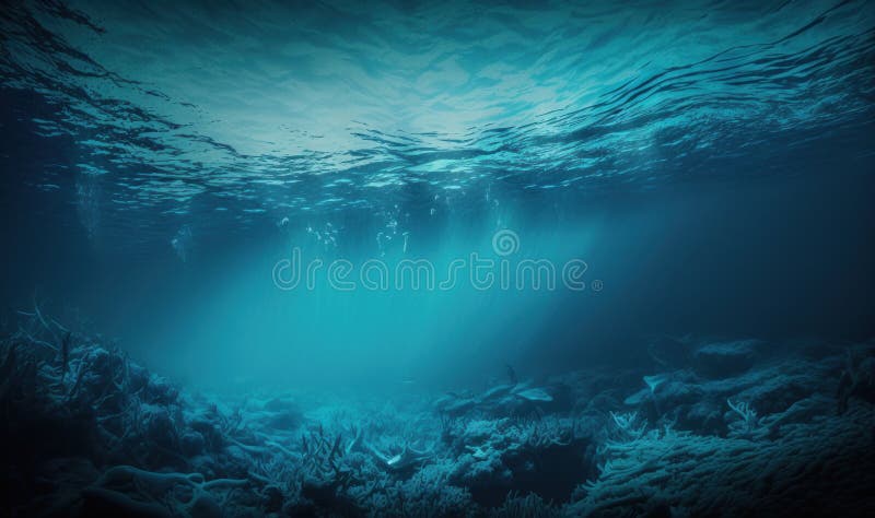 Ethereal Deep Blue Sea Water Texture for Dreamy Backgrounds. Stock ...