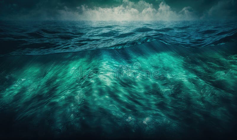 Ethereal Deep Sea Waves Texture for Dreamy Designs. Stock Illustration ...