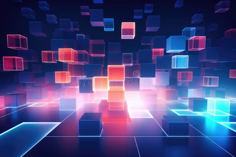 Ethereal Dimensions: Abstract 3D Geometric Squares Unveiling Multiverse ...