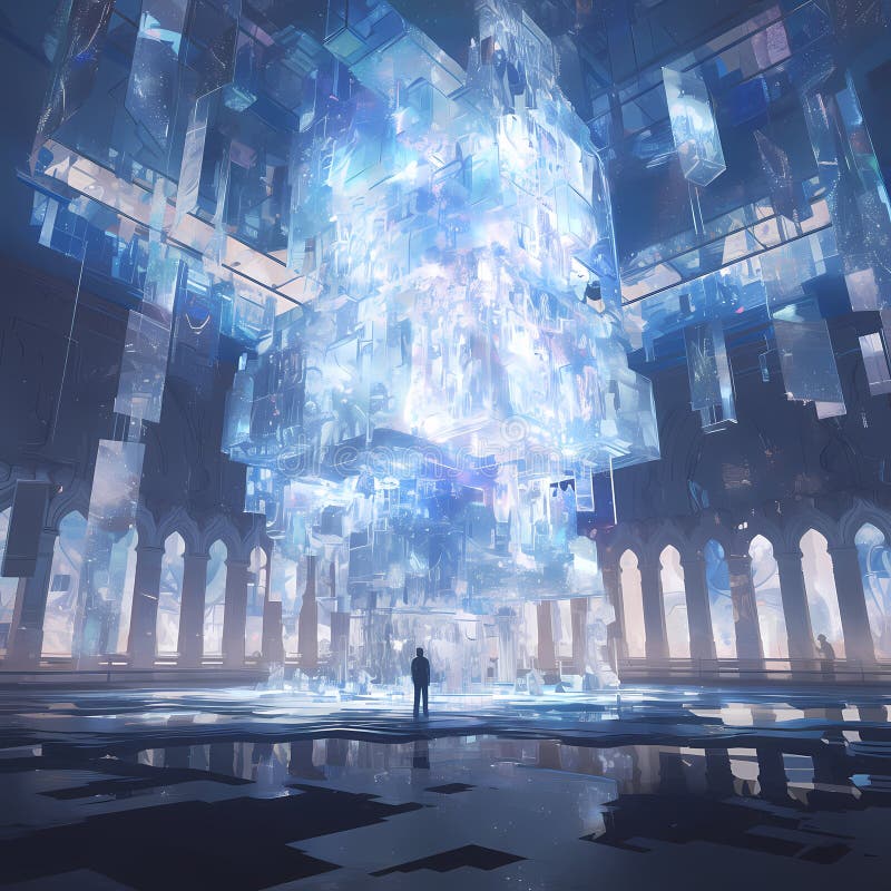 Ethereal Disco: Mirrored Monsoon Dance Floor Stock Illustration ...