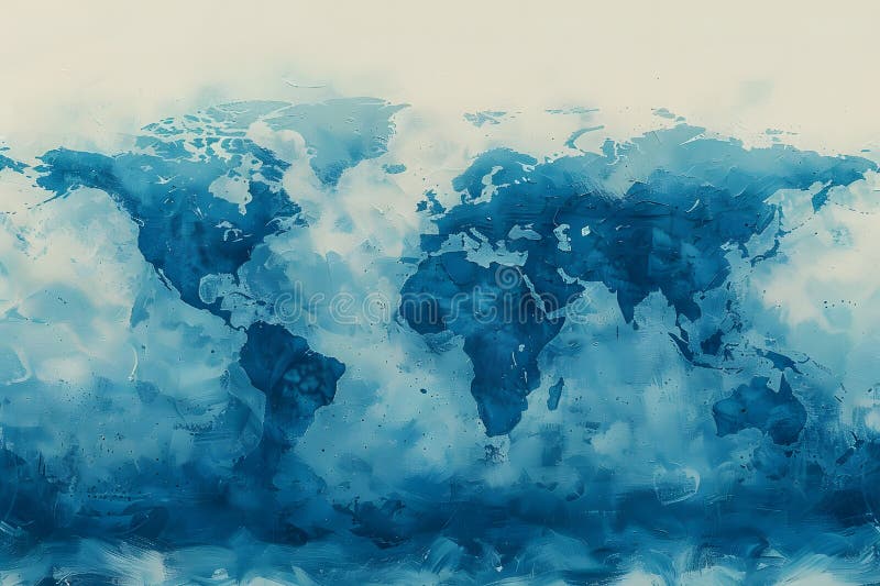 Ethereal Earth Map Illustration Stock Illustration - Illustration of ...