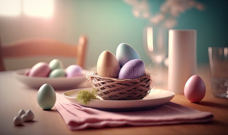 Ethereal Easter Dinner Background for Invitations and Scrapbooking ...