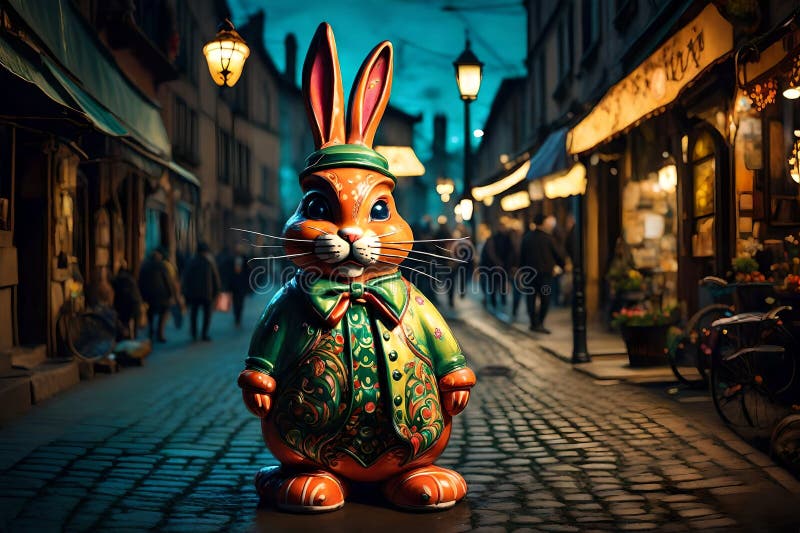 Ethereal Easter: Hyper-Realistic 3D Bunny in Embroidered Dress ...