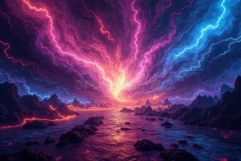 Ethereal Electromagnetism stock illustration. Illustration of ...