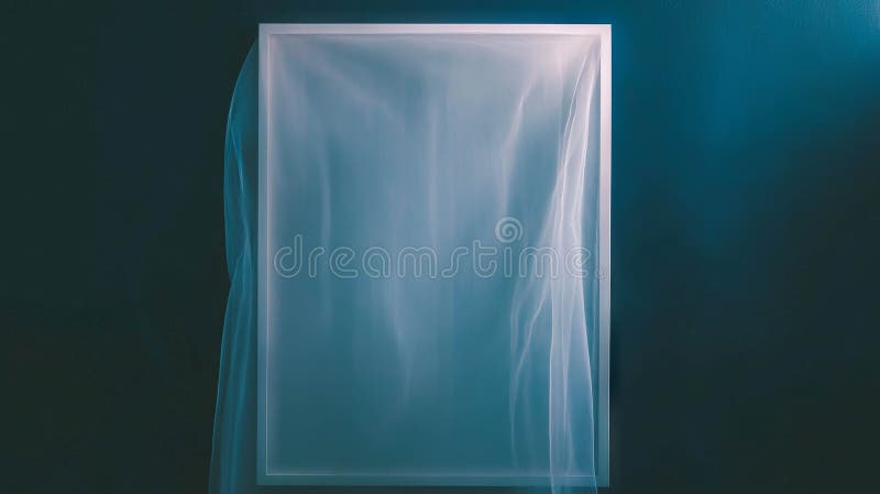 Ethereal Elegance: White Frame with Sheer Fabric for Minimalist ...