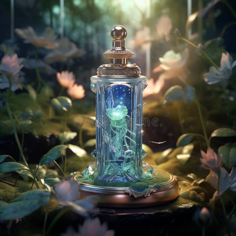 Ethereal Elixir - a Mysterious Fantasy Potion Stock Illustration ...