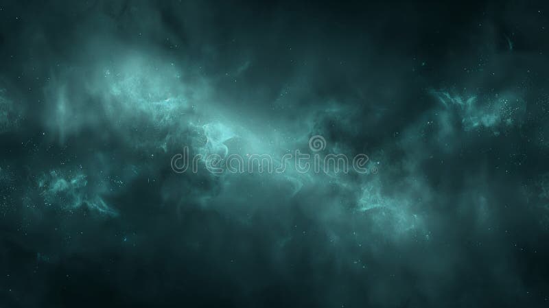 Ethereal Emerald Nebula: Cosmic Cloudscape in Teal and Deep Space ...
