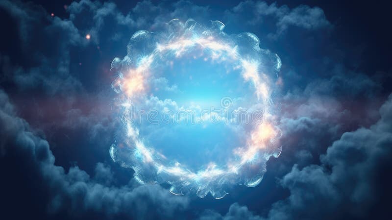 Ethereal Energy Explosion in Celestial Cloudscape. Cosmic and Fantasy ...