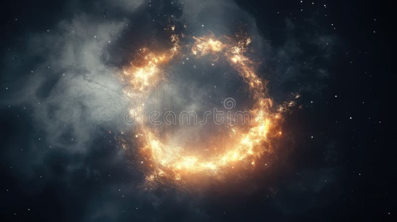 Ethereal Energy Explosion in Celestial Cloudscape. Cosmic and Fantasy ...