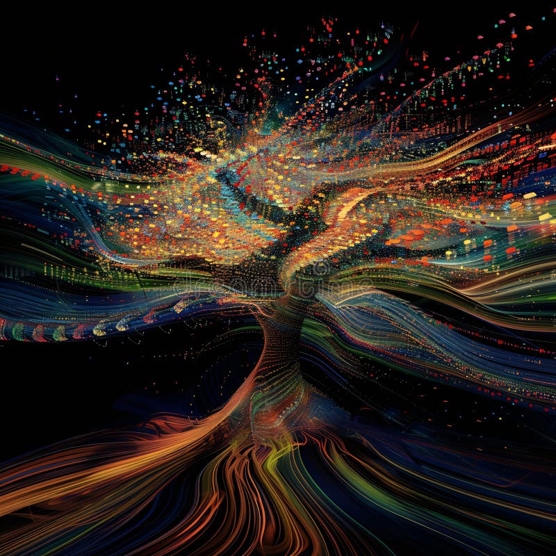 Ethereal Experience: a Mesmerizing Display of a Tree with Dynamic ...