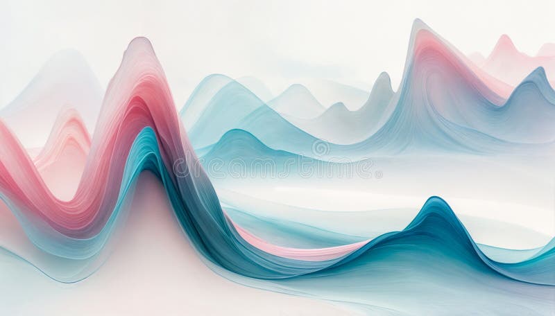 Ethereal Flow of Blue and Aqua Abstract Designs Stock Photo - Image of ...