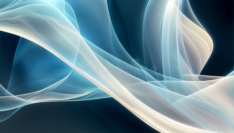 Ethereal Flow of Blue and Aqua Abstract Designs Stock Image - Image of ...