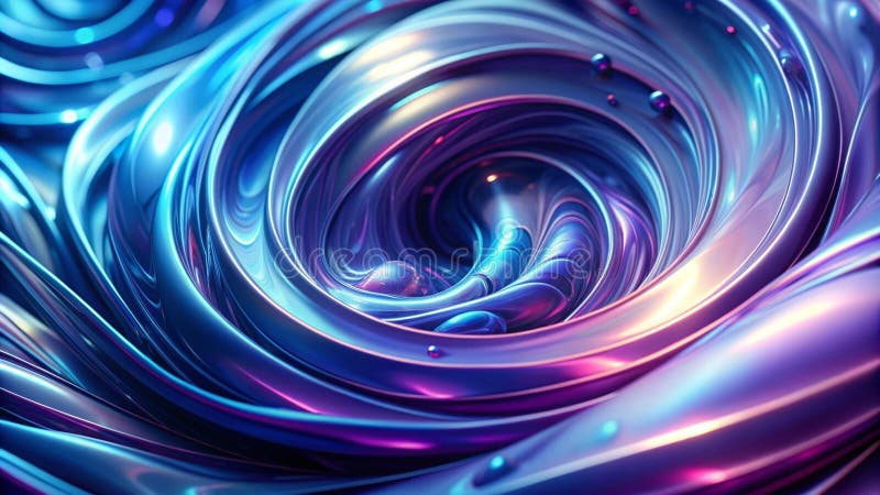 Ethereal Flow: a Symphony of Metallic Blue and Polarized Violet AI ...