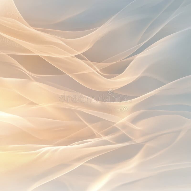 Ethereal Flowing Fabric Waves in Subtle Light Stock Image - Image of ...