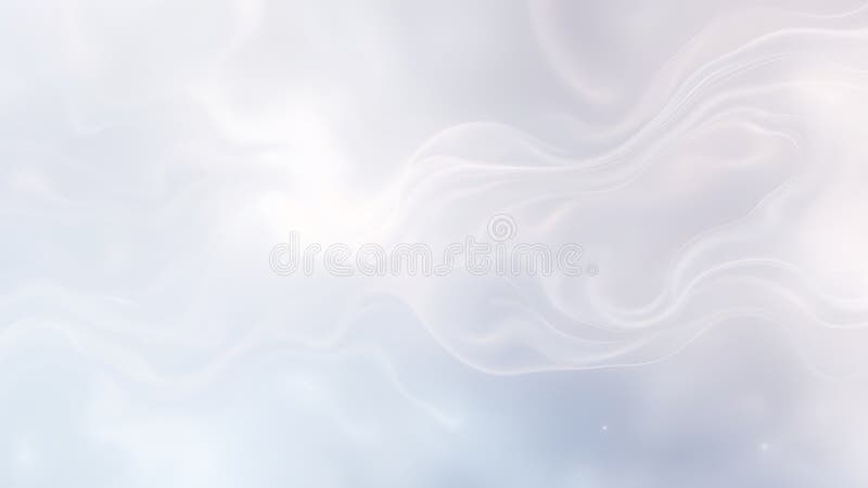 Ethereal Flowing Gradient of Soft White and Pale Blue Abstract Waves ...