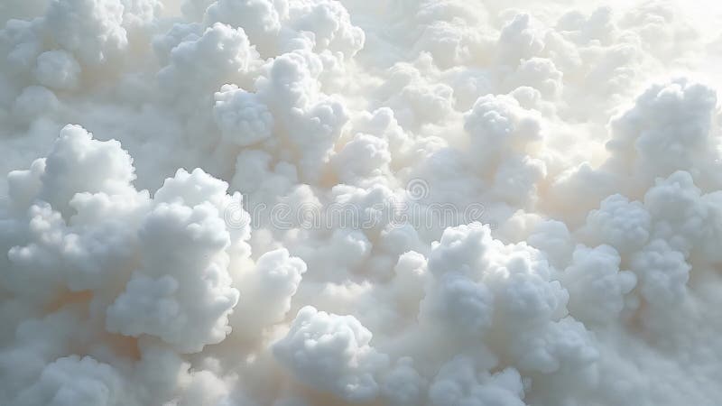 Ethereal Fluffy Cloudscape, Soft White Clouds on High Quality Image ...