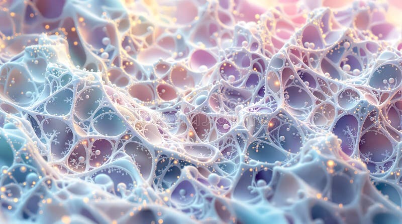 Ethereal Fractal Background – Light Pastel Geometry – Smooth Flowing ...