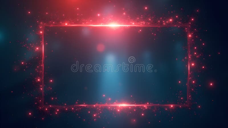 Ethereal Frame with Cosmic Particles and Glow Stock Illustration ...