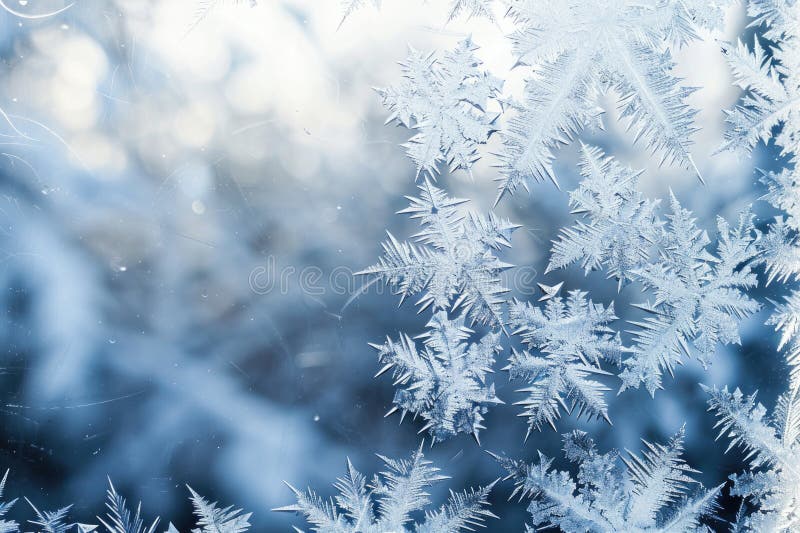 Ethereal Frost Patterns on Winter Windowpane Stock Photo - Image of ...