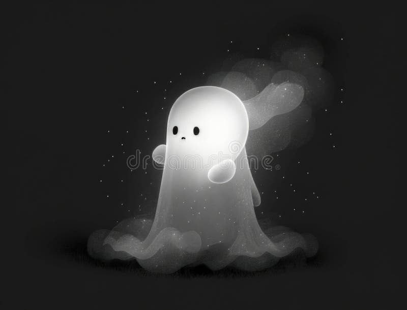 An Ethereal Ghost Ghost Quietly Floating through the Night and Shedding ...