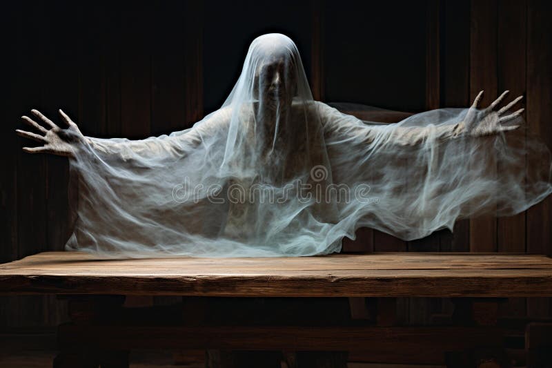 Ethereal Ghosts Graceful Encounter with Rustic Elegance Stock ...