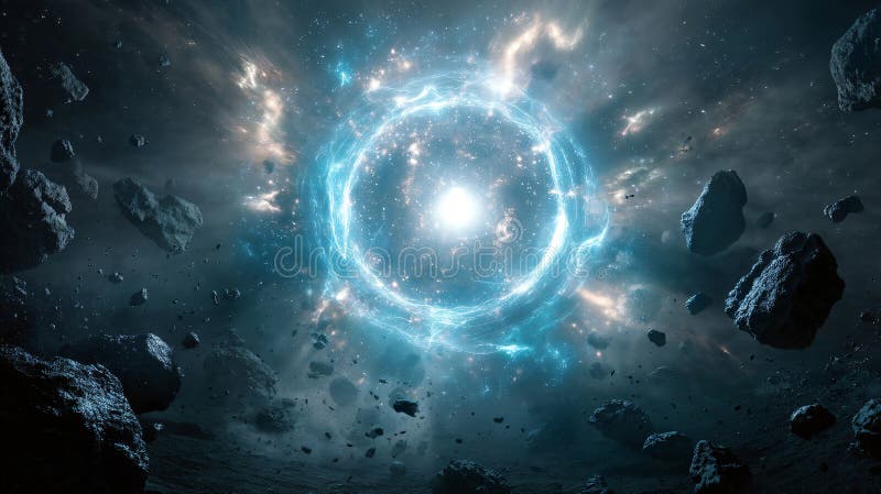 A Mesmerizing Interdimensional Portal Glows Amidst a Field of Asteroids ...