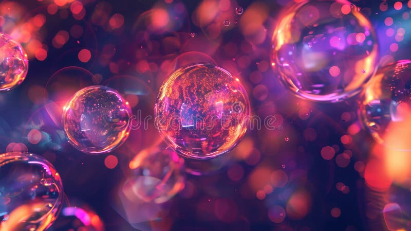 Ethereal Glowing Orbs with Dynamic and Fluid Motion Creating an ...