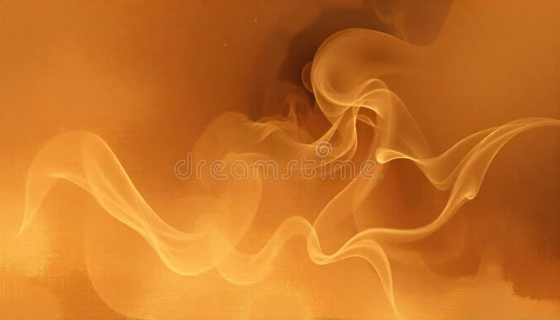 Delicate Wisps of Golden Smoke Dancing Gracefully Against a Warm ...