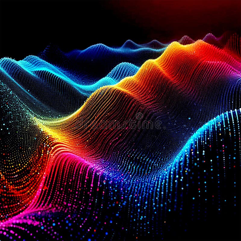 Ethereal Gradient Particle Wave Stock Photo - Image of organ, text ...