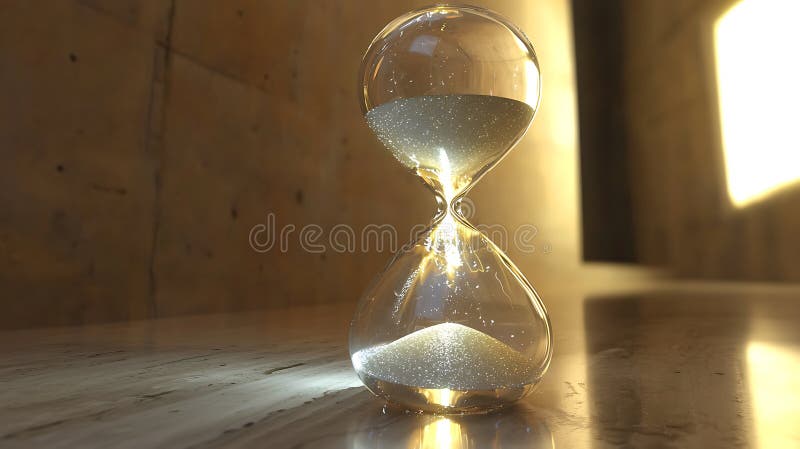 The Ethereal Hourglass a Mesmerizing Dance of Liquid Light Flowing ...