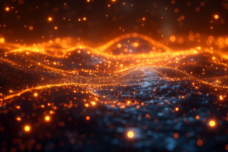 Ethereal Illuminated Particle Patterns in Dynamic Motion with Cosmic ...