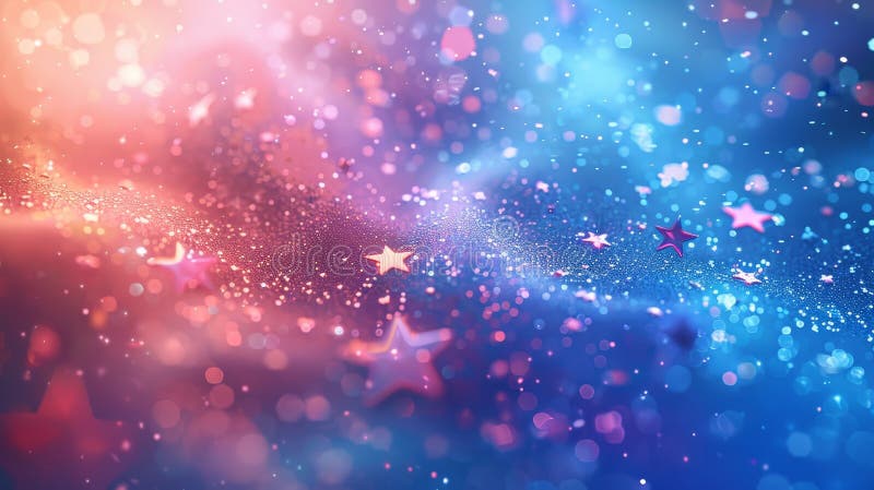 Ethereal Independence Day Composition with Flags, Stars, and Luminous ...