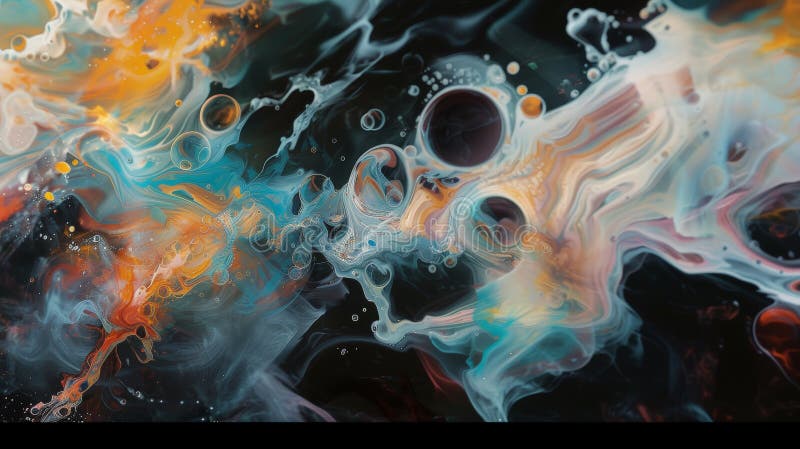 Ethereal Ink: Celestial Datamosh Stock Image - Image of fractal ...