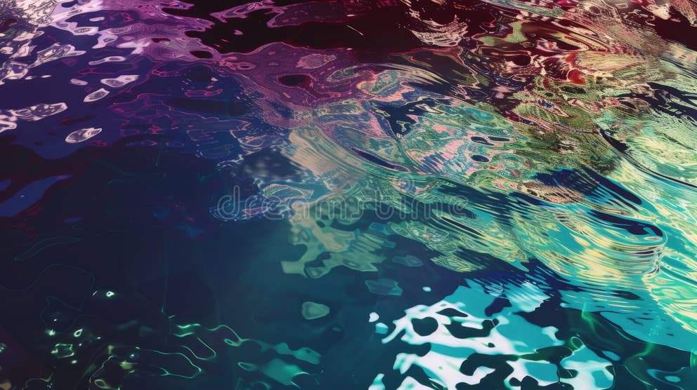 Ethereal Ink: Celestial Datamosh Stock Image - Image of serene ...