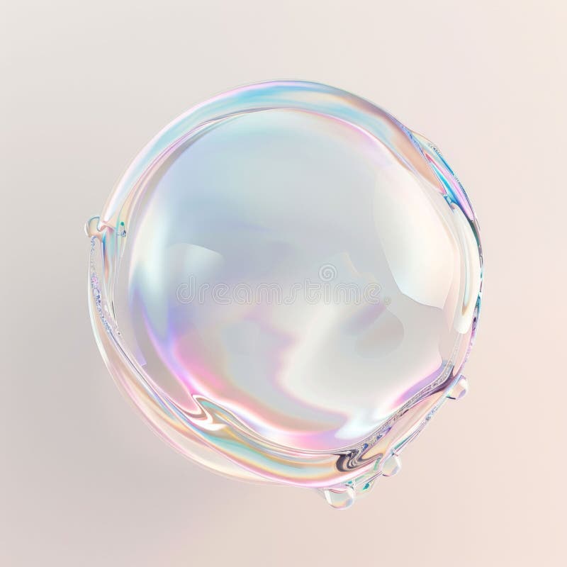 Ethereal Iridescent Bubble in Soft Light. Generative Ai Stock ...