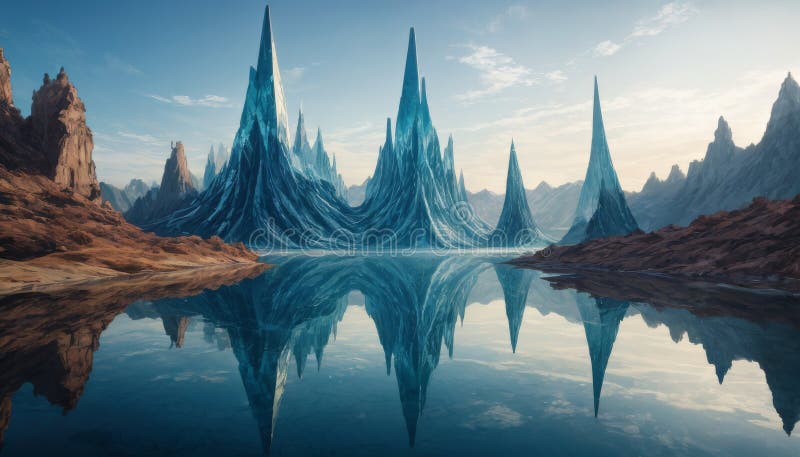 Mystical Ice Spires stock photo. Image of wilderness - 313696596