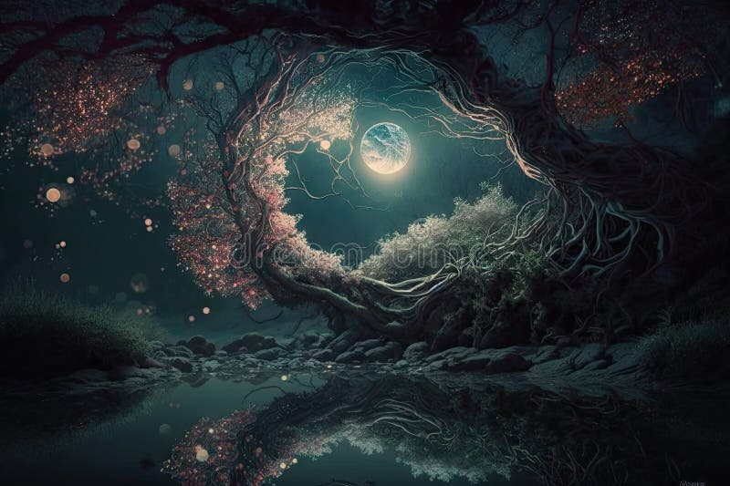 Ethereal Landscape for Wallpapers and Posters. Stock Illustration ...