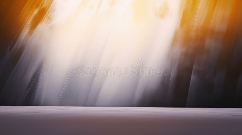 Ethereal Light Beams through Misty Atmosphere Over Empty Horizon Stock ...