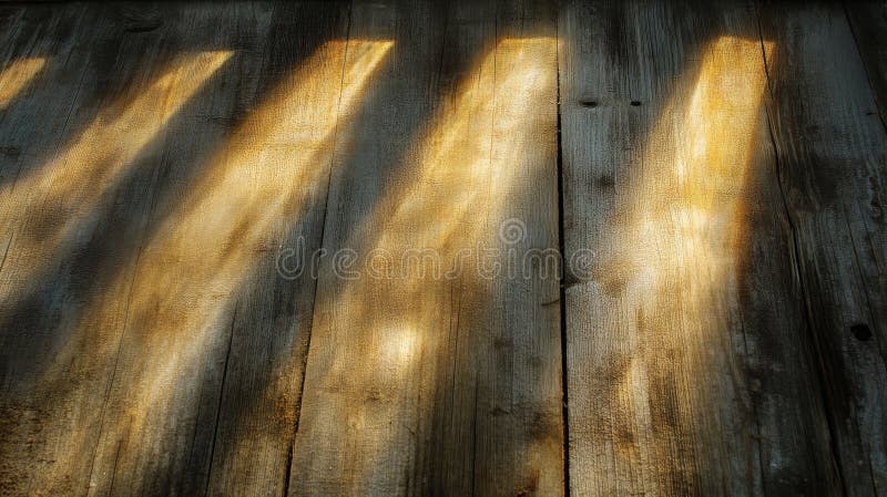 Ethereal Light Beams on Rustic Wood a Study in Texture Shadow and ...