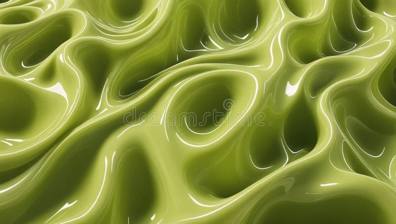 Ethereal Lime Green Translucent Wave Pattern Stock Illustration ...