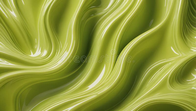 Ethereal Lime Green Translucent Wave Pattern Stock Illustration ...
