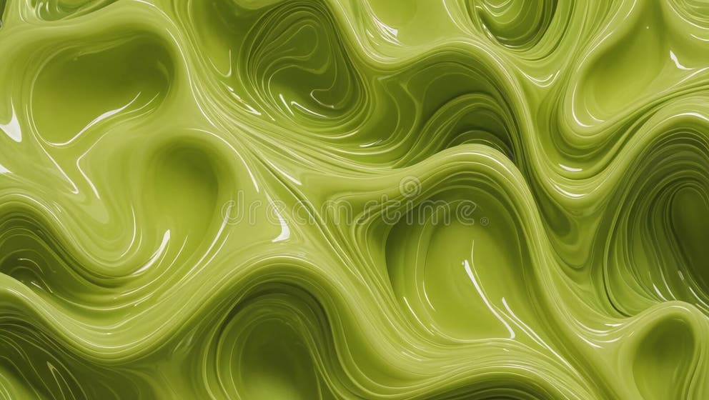 Ethereal Lime Green Translucent Wave Pattern Stock Illustration ...
