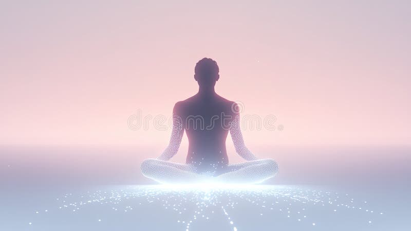 Ethereal Meditation Visualization with Luminescent Effects Stock ...