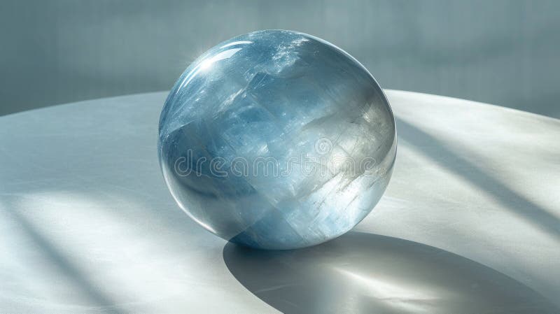 Ethereal Moonstone Radiating Its Mysterious Blue Sheen, Gently Resting ...