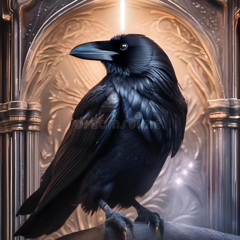An Ethereal, Multi-dimensional Raven with Feathers that Shimmer Like ...