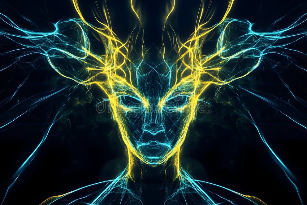 Ethereal Neural Network Visualization with Luminescent Electric Lines ...