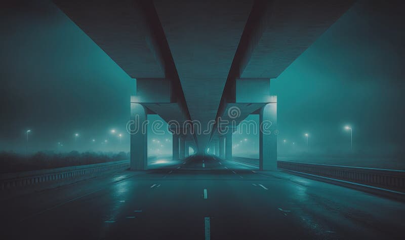 Ethereal Night Overpass Background for Professional Use. Stock ...